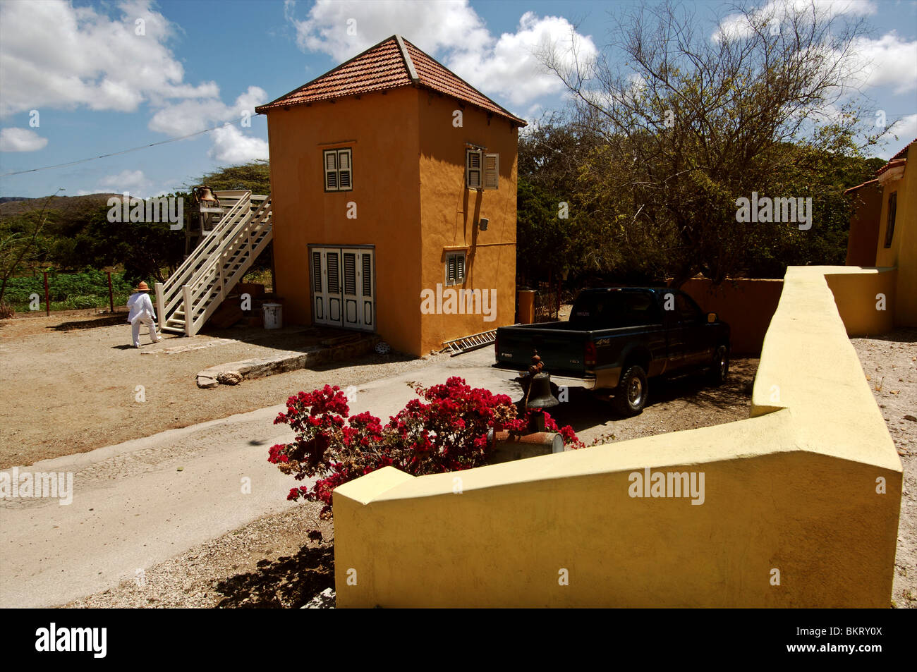 Curacao, the house of Willy Maal, the owner of Oostpunt Stock Photo - Alamy