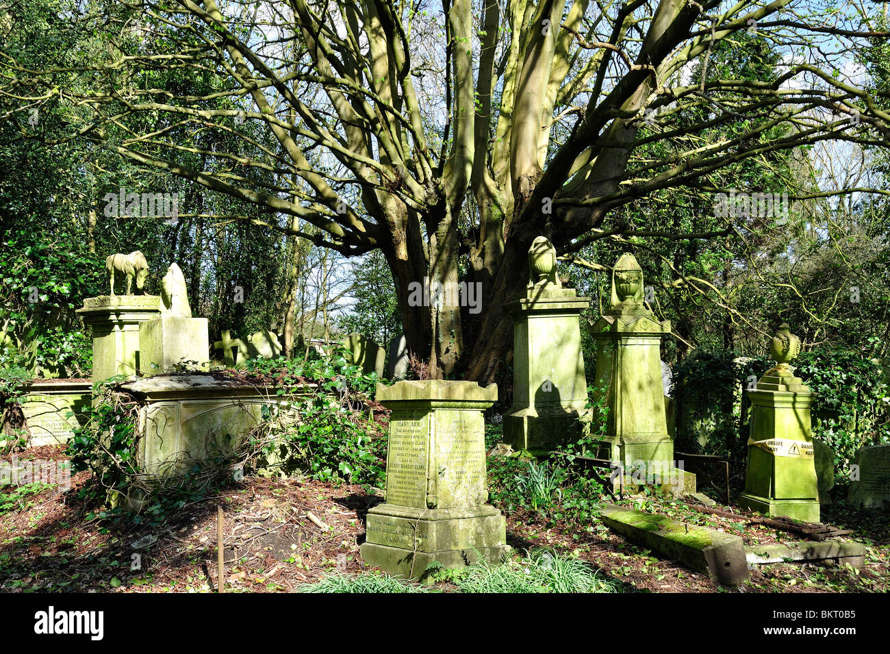 Victorian Tombs In Highgate Cemetery West London Stock Photo Alamy