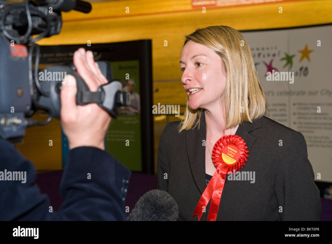 Winning Labour Party candidate in Newport East Jessica Morden ...