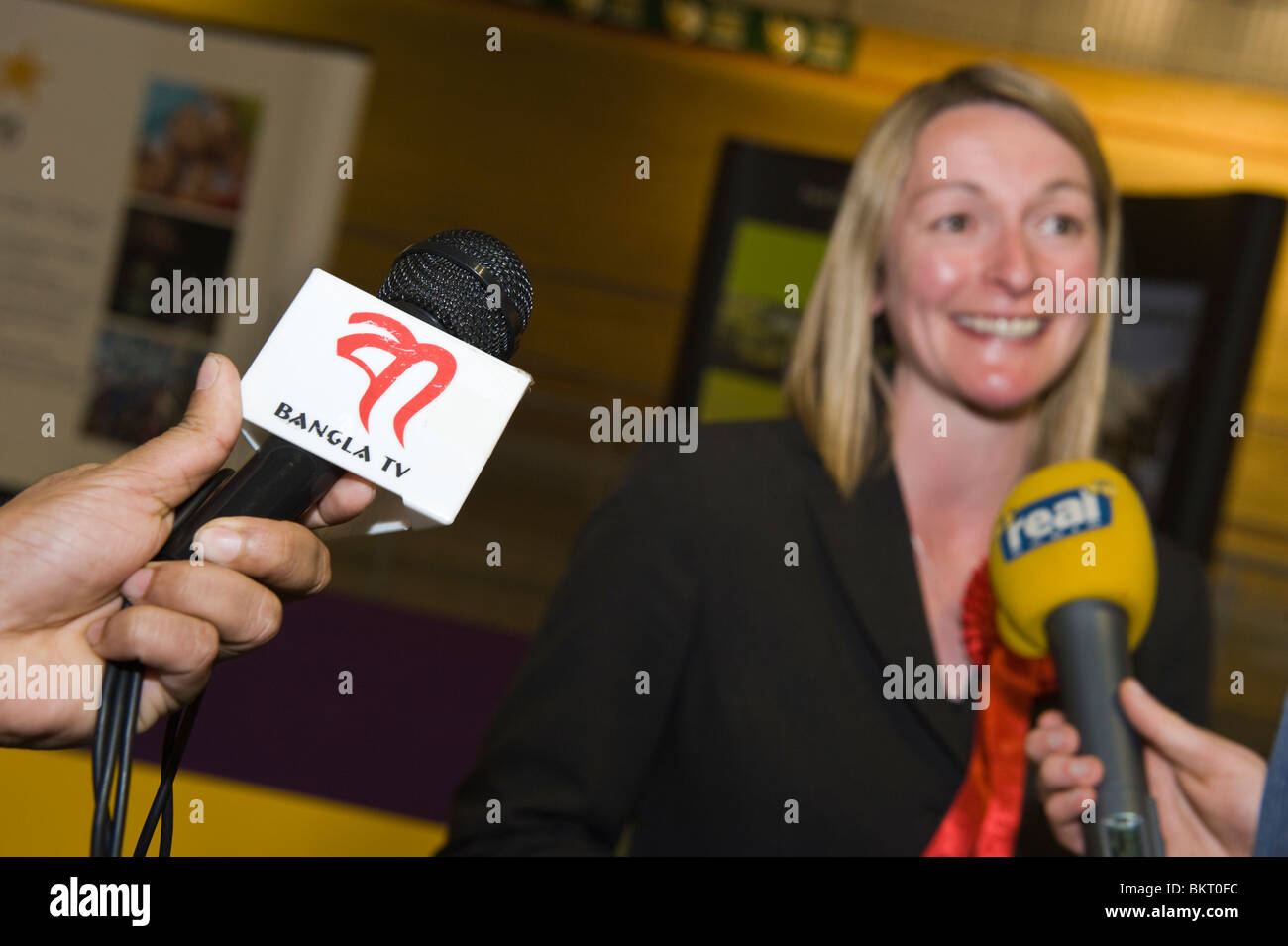 Winning Labour Party candidate in Newport East Jessica Morden ...