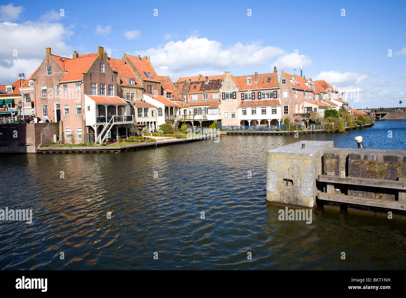 Attractive historic waterside building, Enkhuizen, Netherlands Stock ...