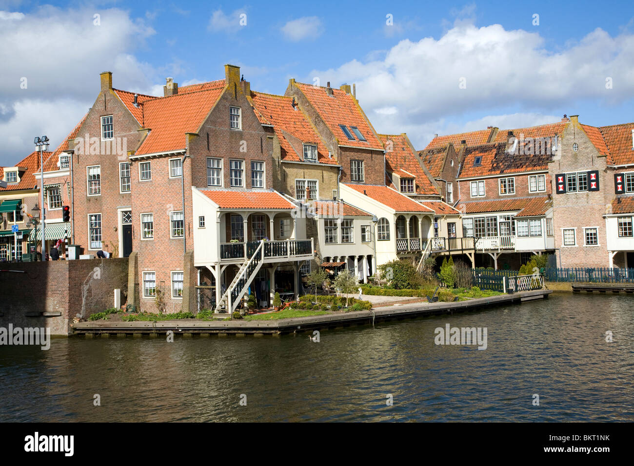 Attractive historic waterside building, Enkhuizen, Netherlands Stock ...
