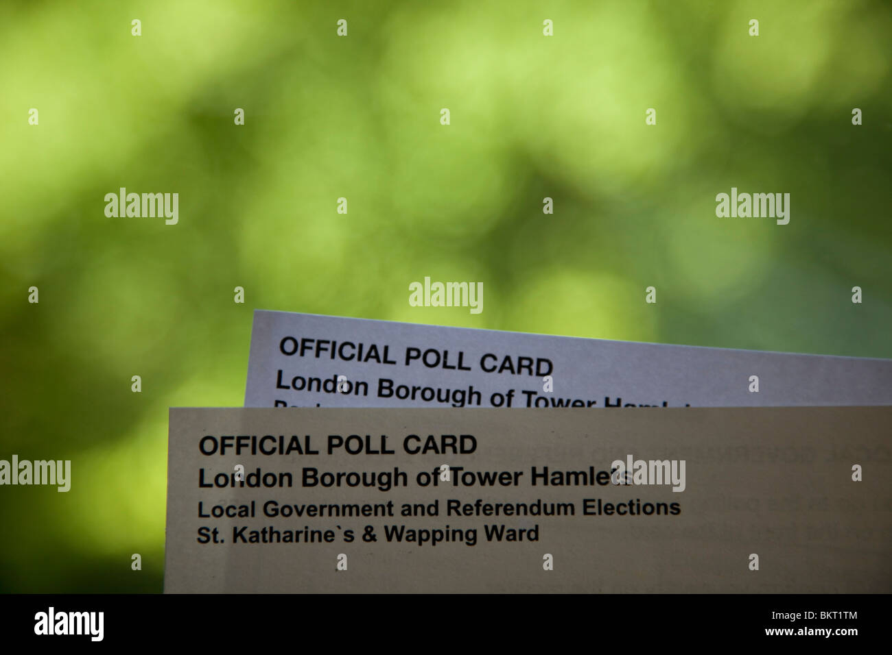 General Election day May 6th 2010. Official Poll cards for general and ...