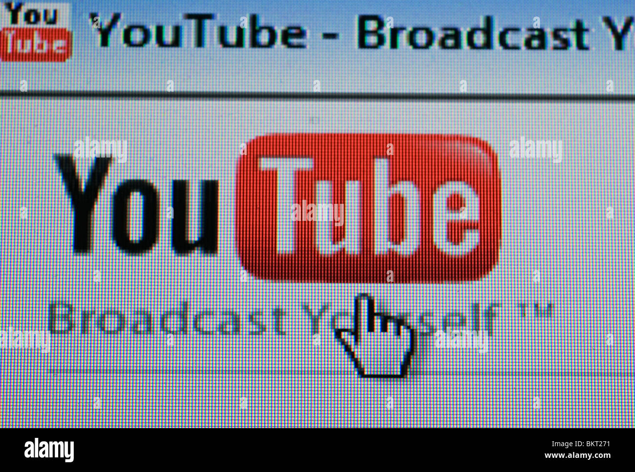 YouTube screenshot and logo Stock Photo - Alamy