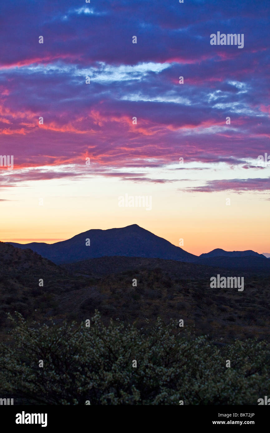 Namibia,sunset landscape in the Omaruru reserve Stock Photo - Alamy