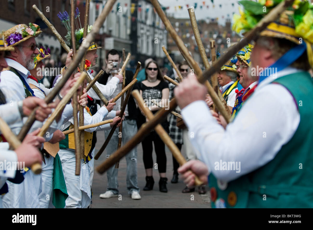 A stick dance being performed by Little Egypt Morris at the Sweeps ...