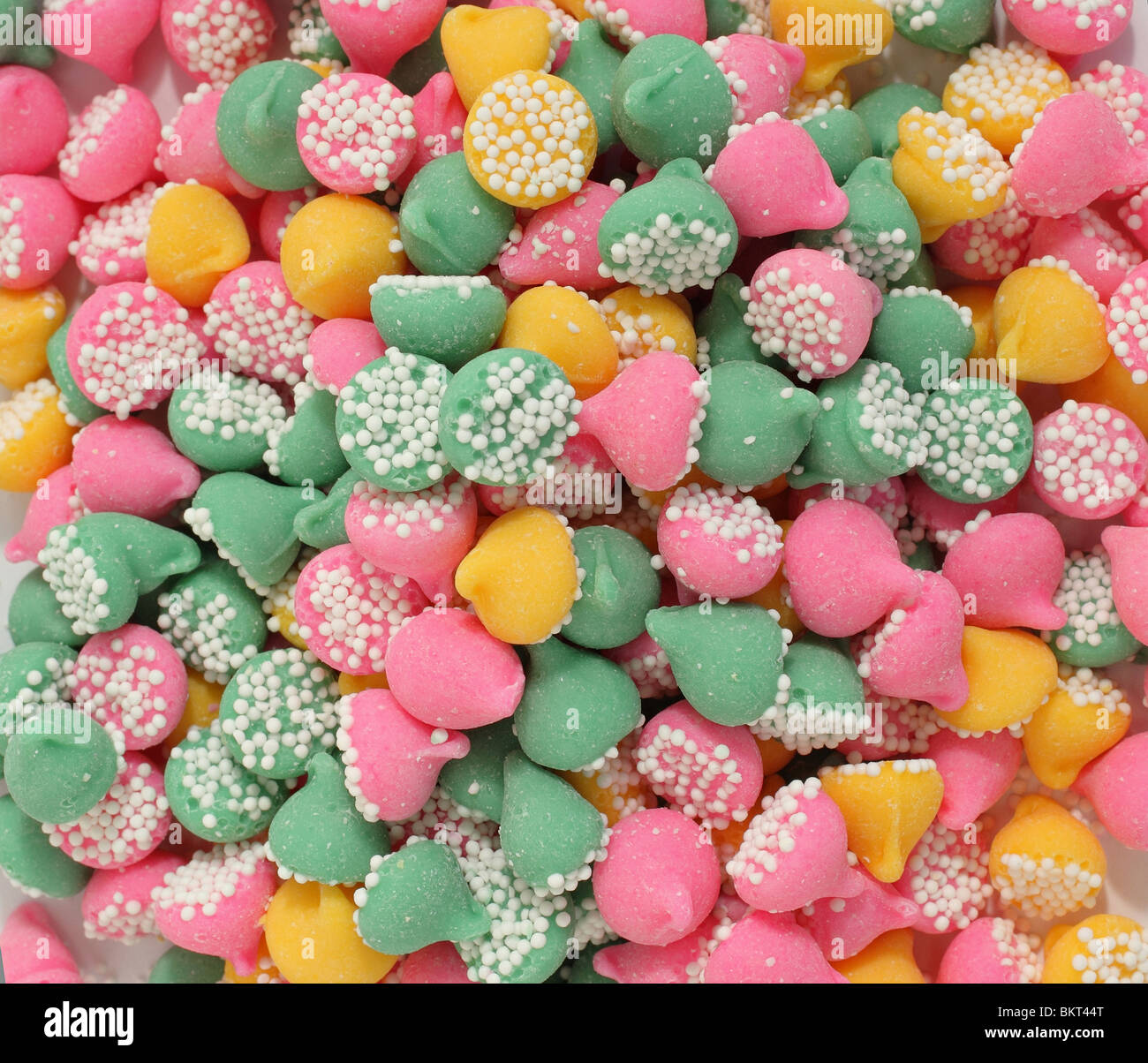 large pile of pastel mint cream drops extreme close up Stock Photo - Alamy