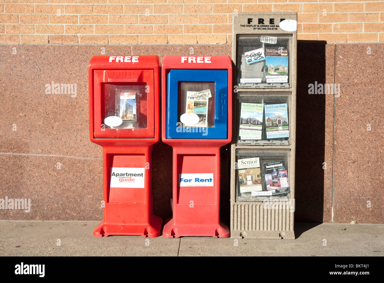 American Newspaper dispensers on the street Stock Photo - Alamy