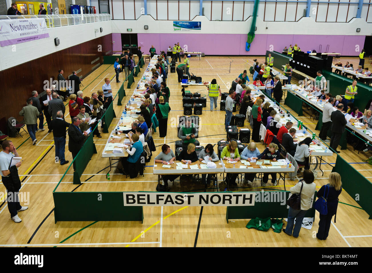 Inside a counting station for East Antrim, South Antrim and North ...