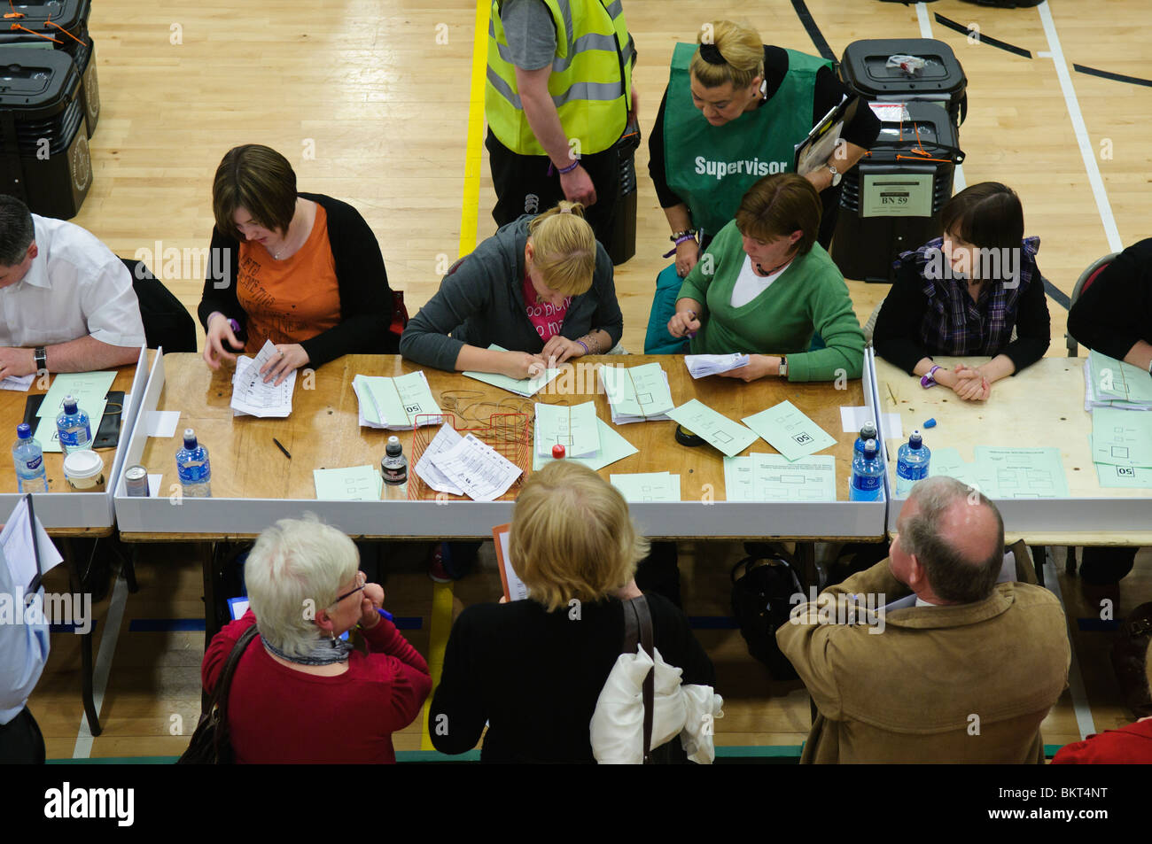 Inside a counting station for East Antrim, South Antrim and North ...