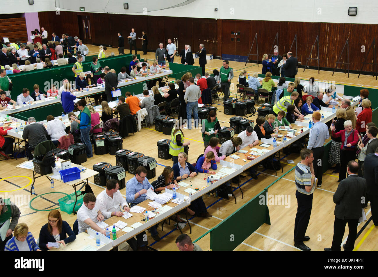 Inside a counting station for East Antrim, South Antrim and North ...