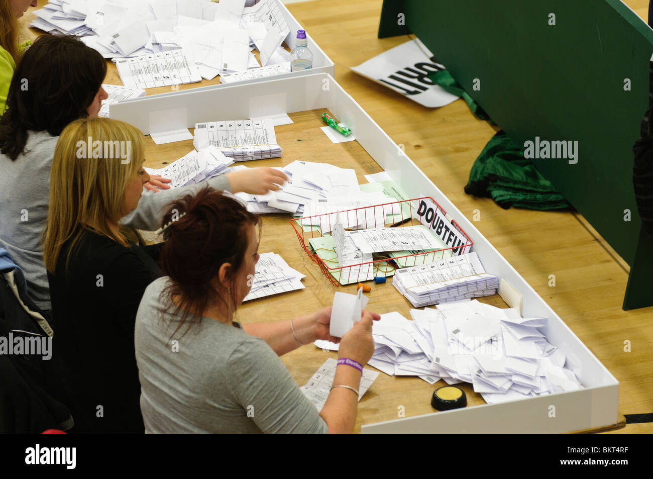 Inside a counting station for East Antrim, South Antrim and North ...
