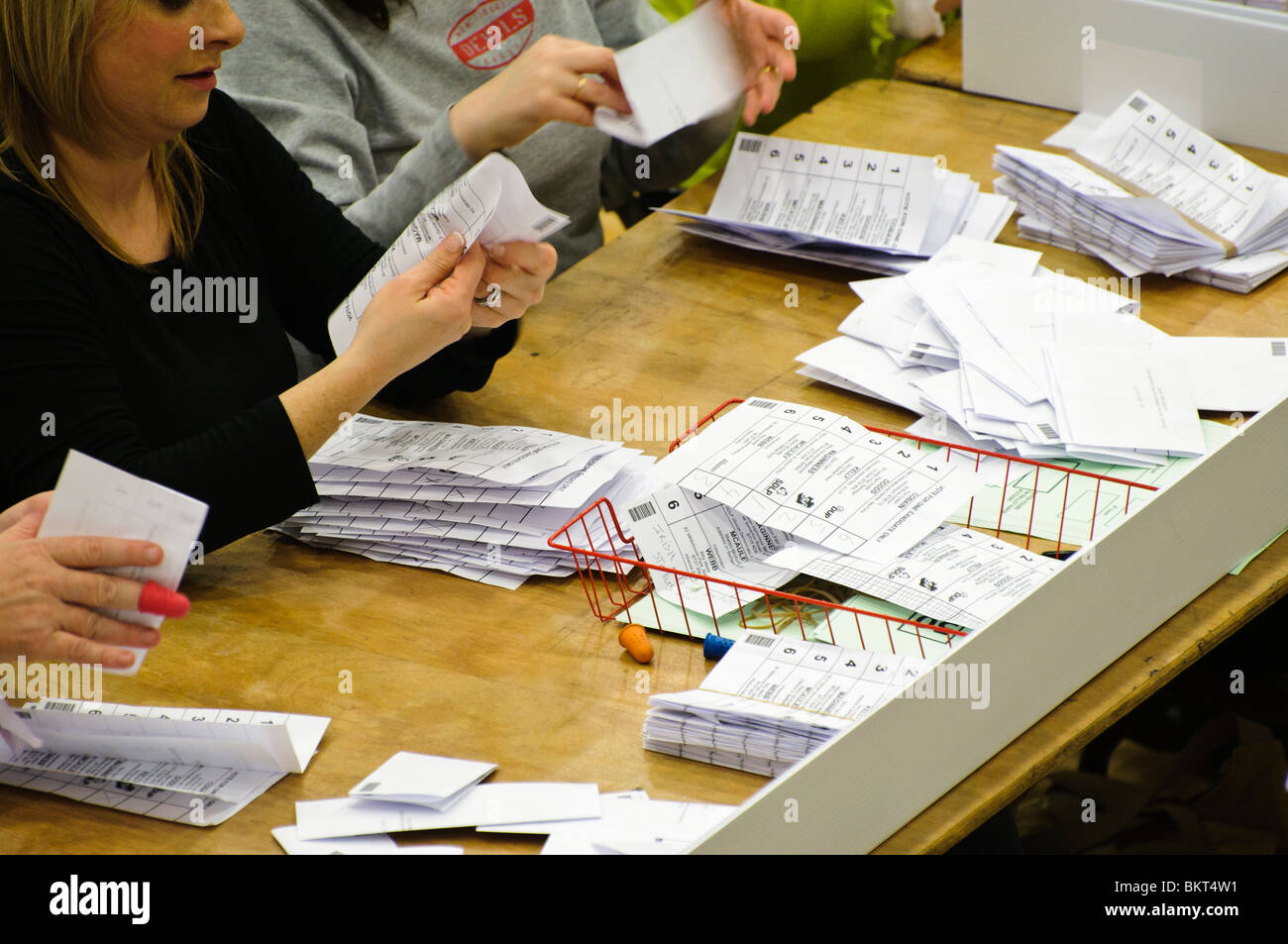 Inside a counting station for East Antrim, South Antrim and North ...