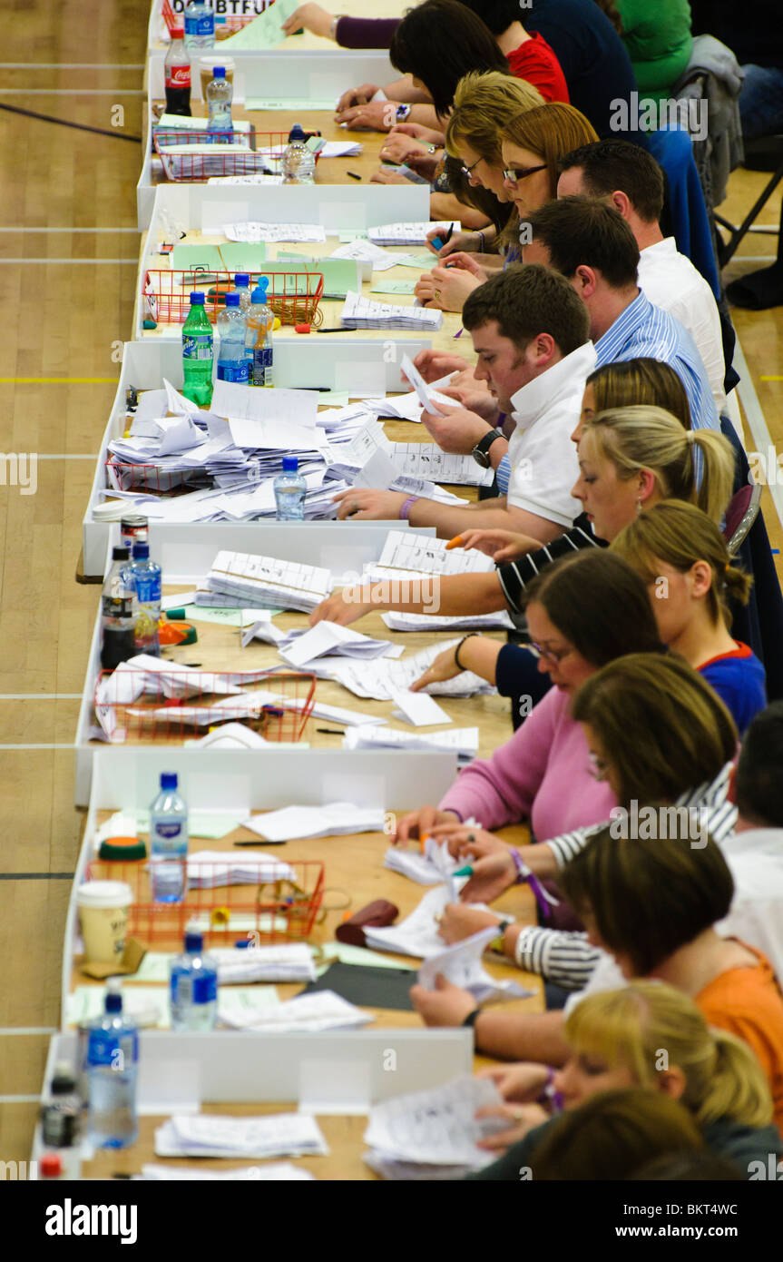Inside a counting station for East Antrim, South Antrim and North ...