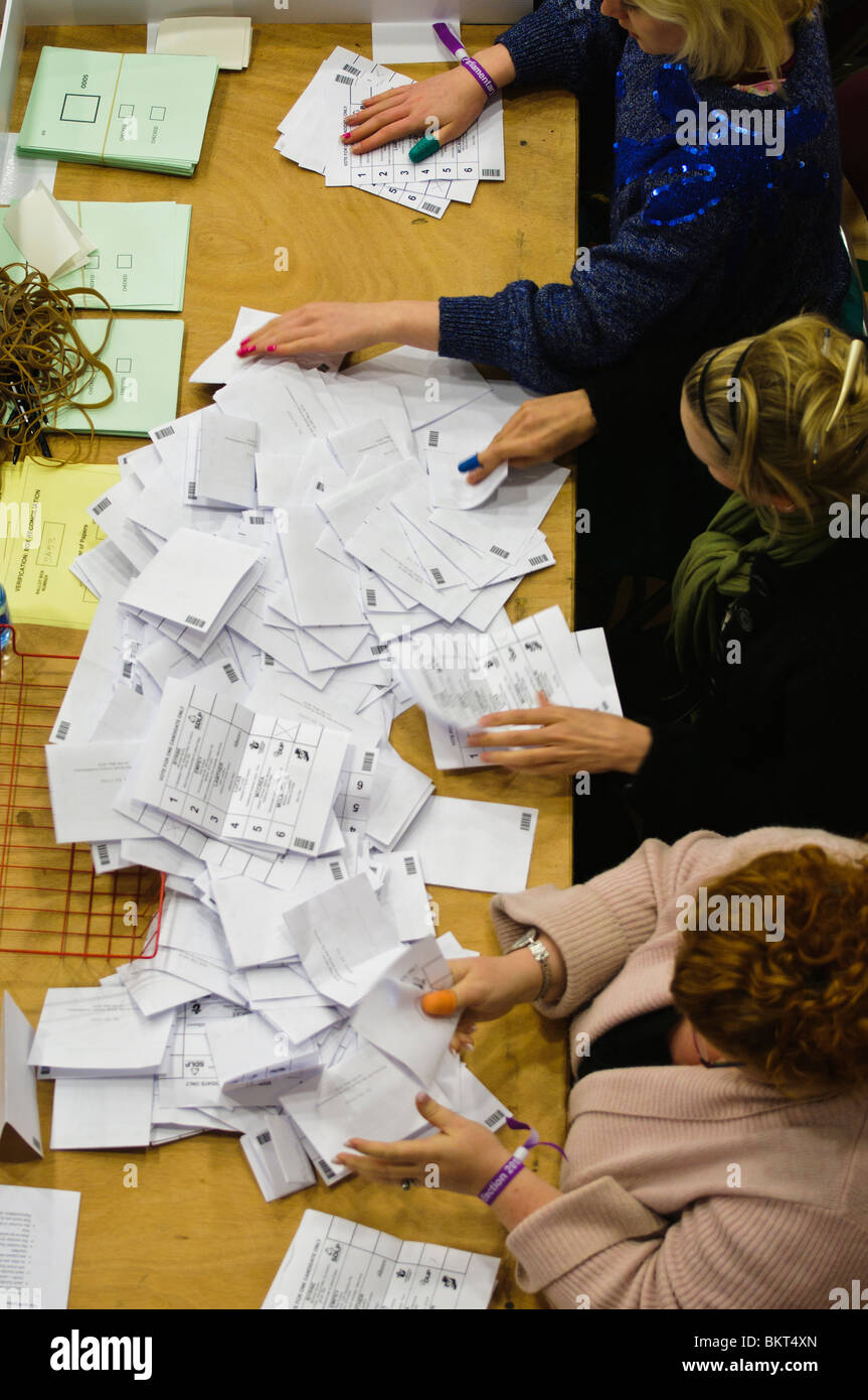 Inside a counting station for East Antrim, South Antrim and North ...