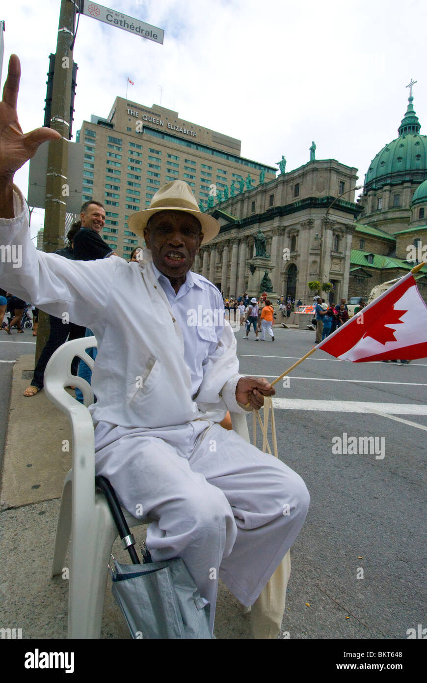 Canadian Man during the Carifete Caribbean parade Montreal Stock Photo ...