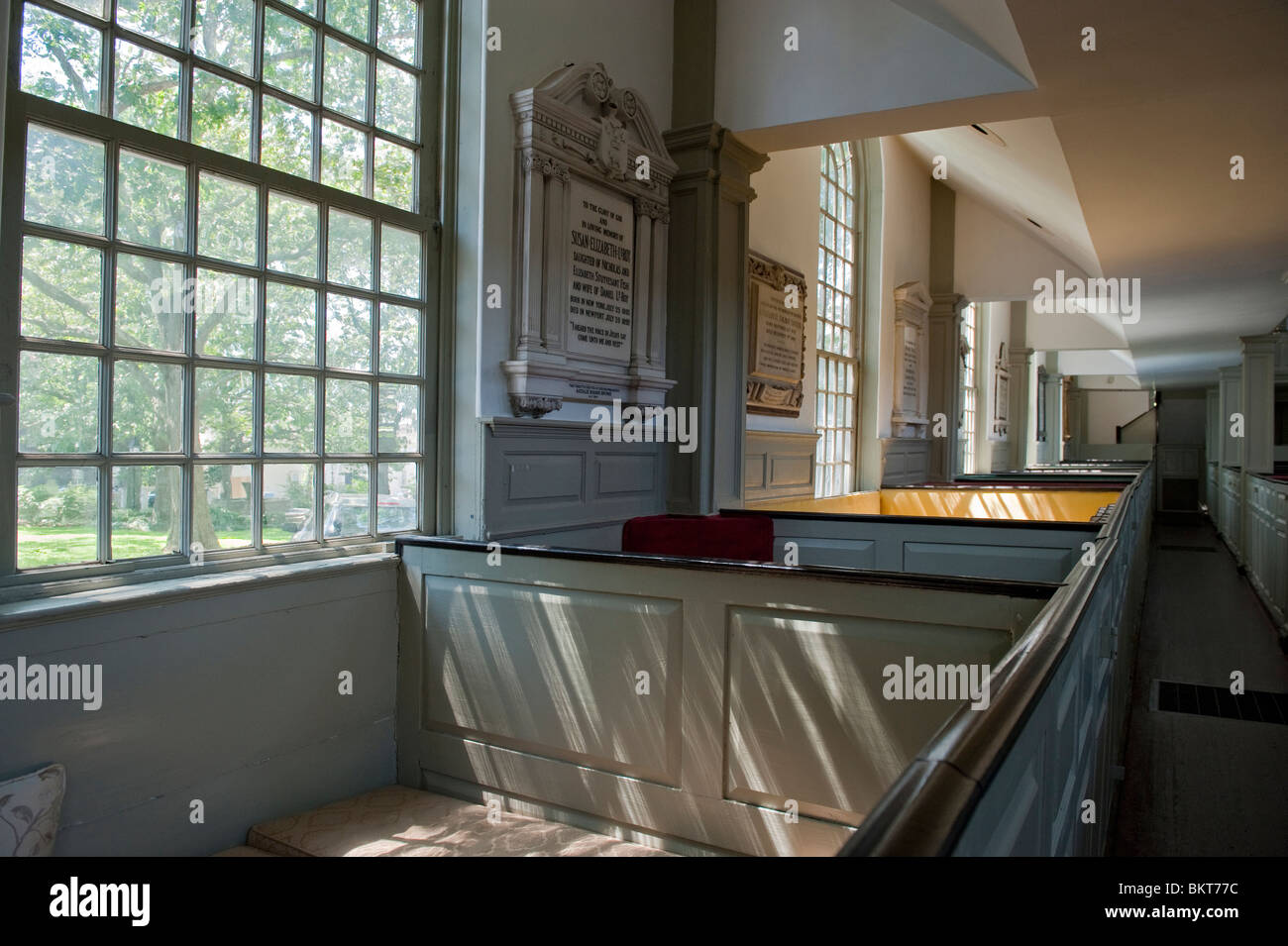 Interior of Trinity Church Showing The Original Box Pews in Newport ...