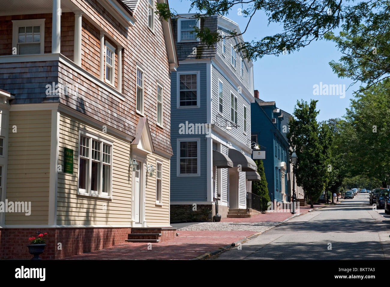 Newport Residential Street Scene, Newport Rhode Island, USA Stock Photo ...