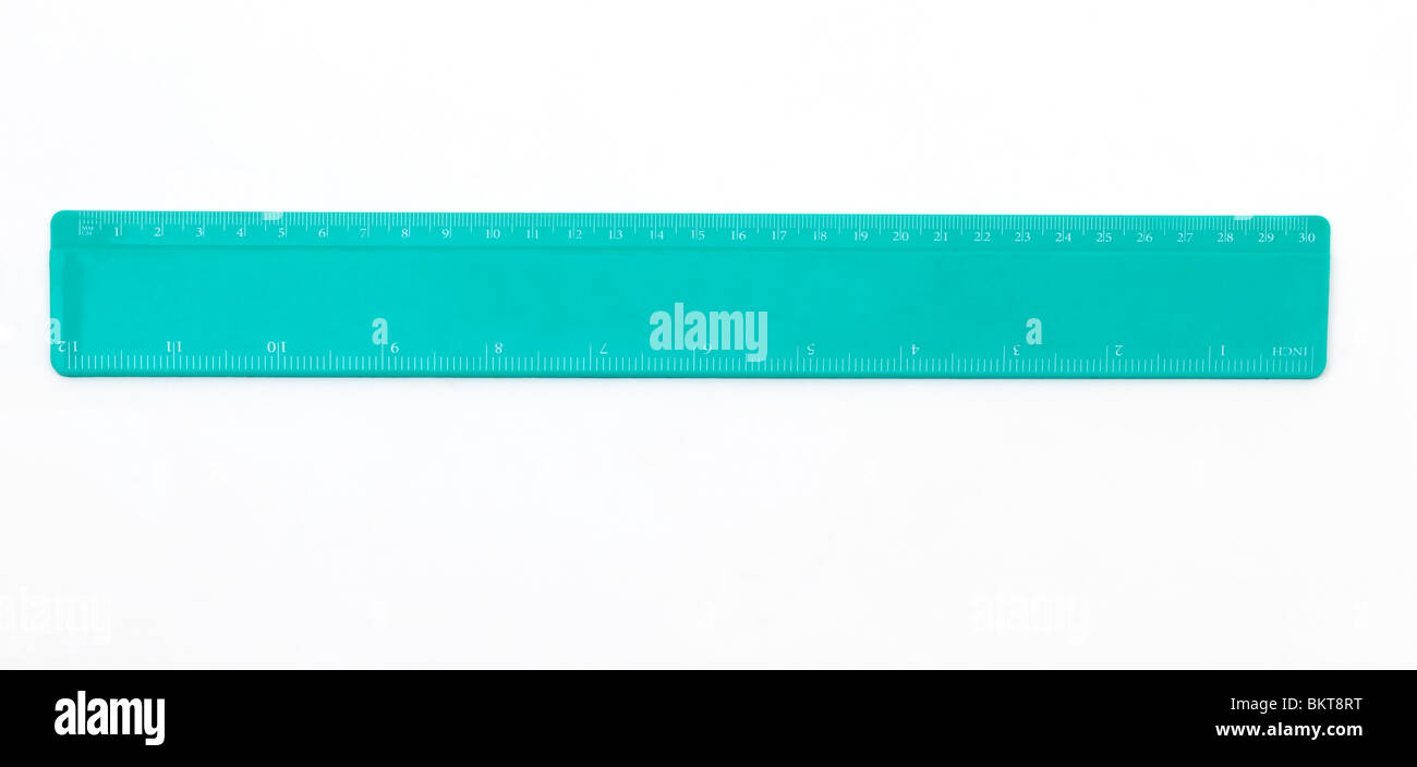 Blue Plastic Ruler Stock Photo - Alamy