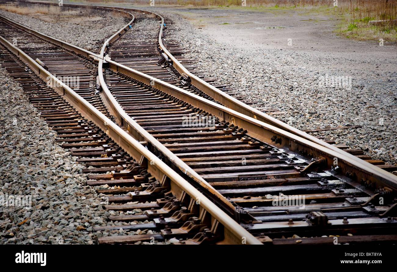 Railroad switch yard hi-res stock photography and images - Alamy