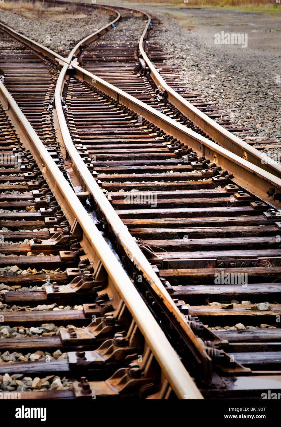 Mainline Rail Switch Stock Photo - Alamy