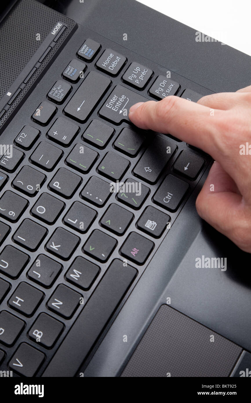 Black Computer Keyboard close up Stock Photo - Alamy