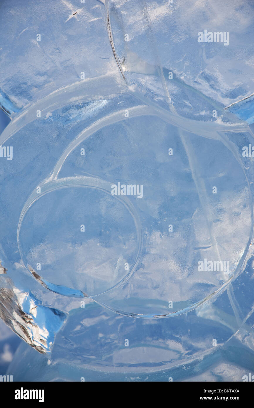 Fragment of ice statue Stock Photo - Alamy