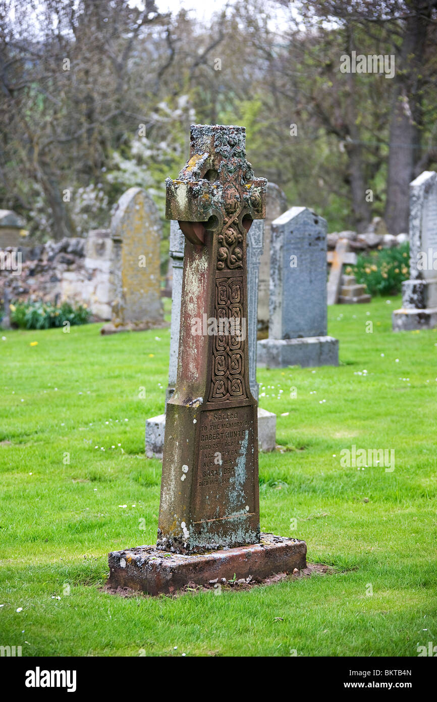 Grave stone Fogo Kirk.Berwickshire.Scottish borders Stock Photo - Alamy