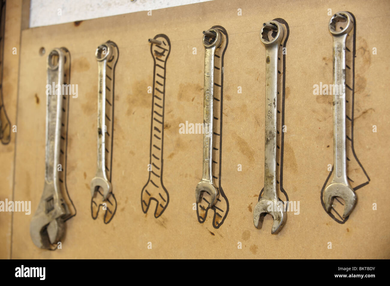 Row spanners hanging on rack hi-res stock photography and images - Alamy