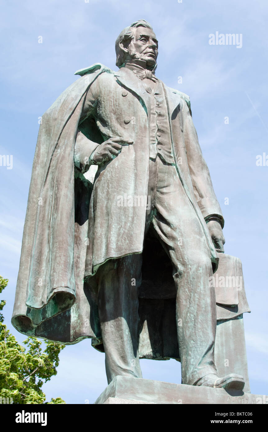 Statue of William Hamilton Merritt, who championed the building of the ...