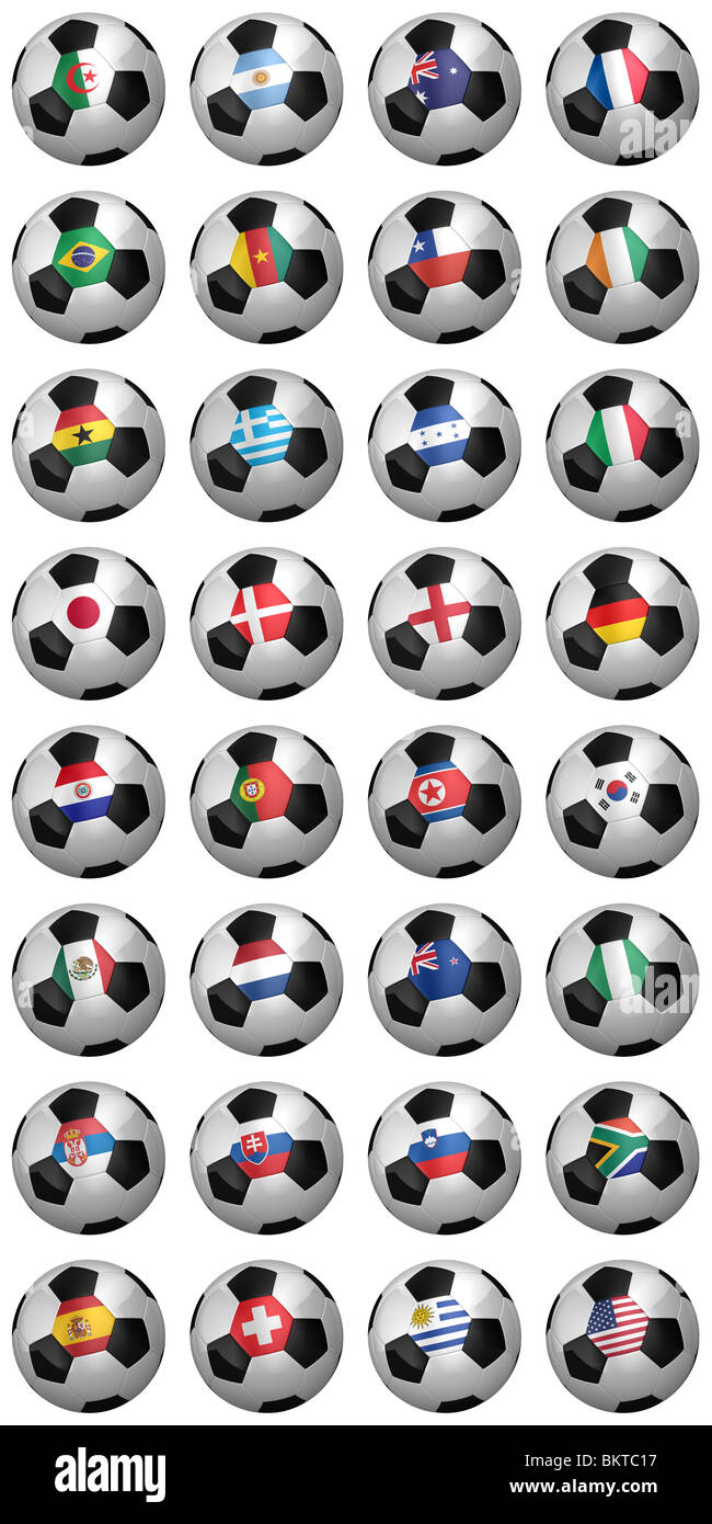 Soccer World Cup 2010 participating countries Stock Photo - Alamy