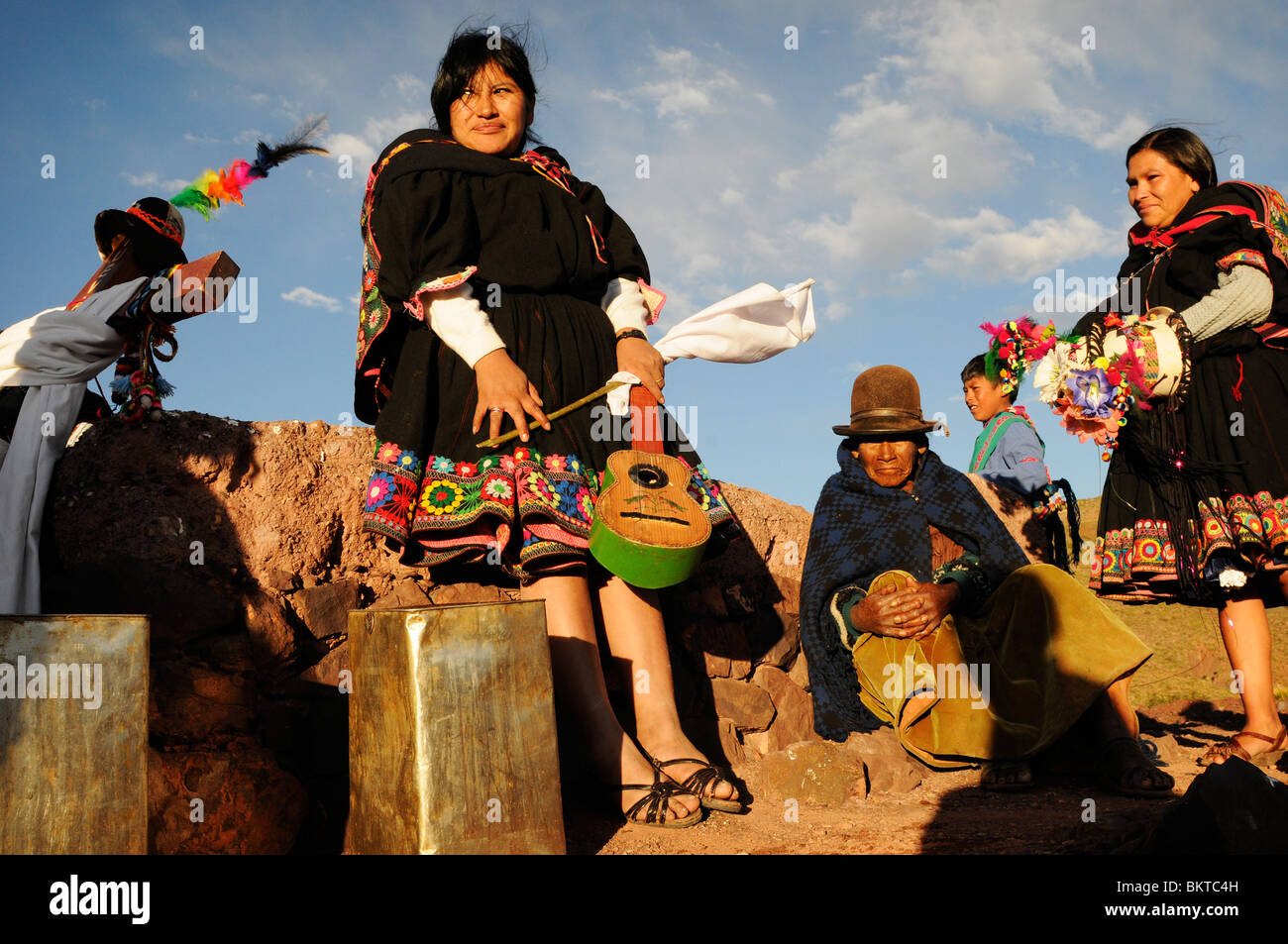 Tinku festival of the Quechua Indians in the town of Macha in the ...