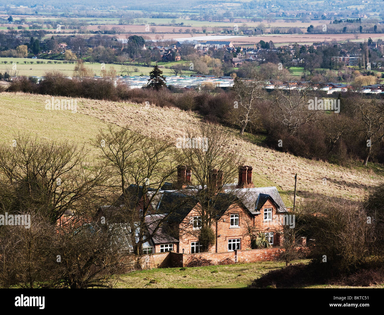 brick built house in countryside Stock Photo - Alamy