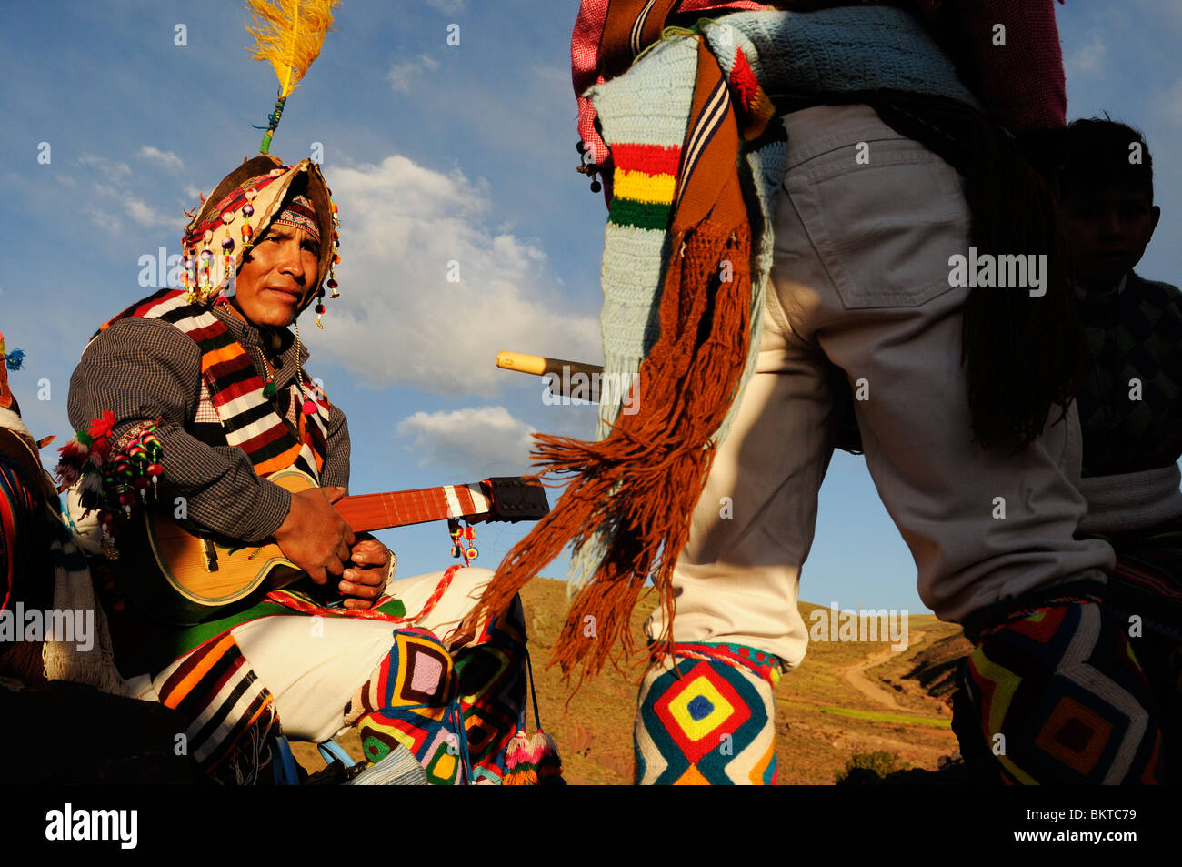 Tinku festival of the Quechua Indians in the town of Macha in the ...