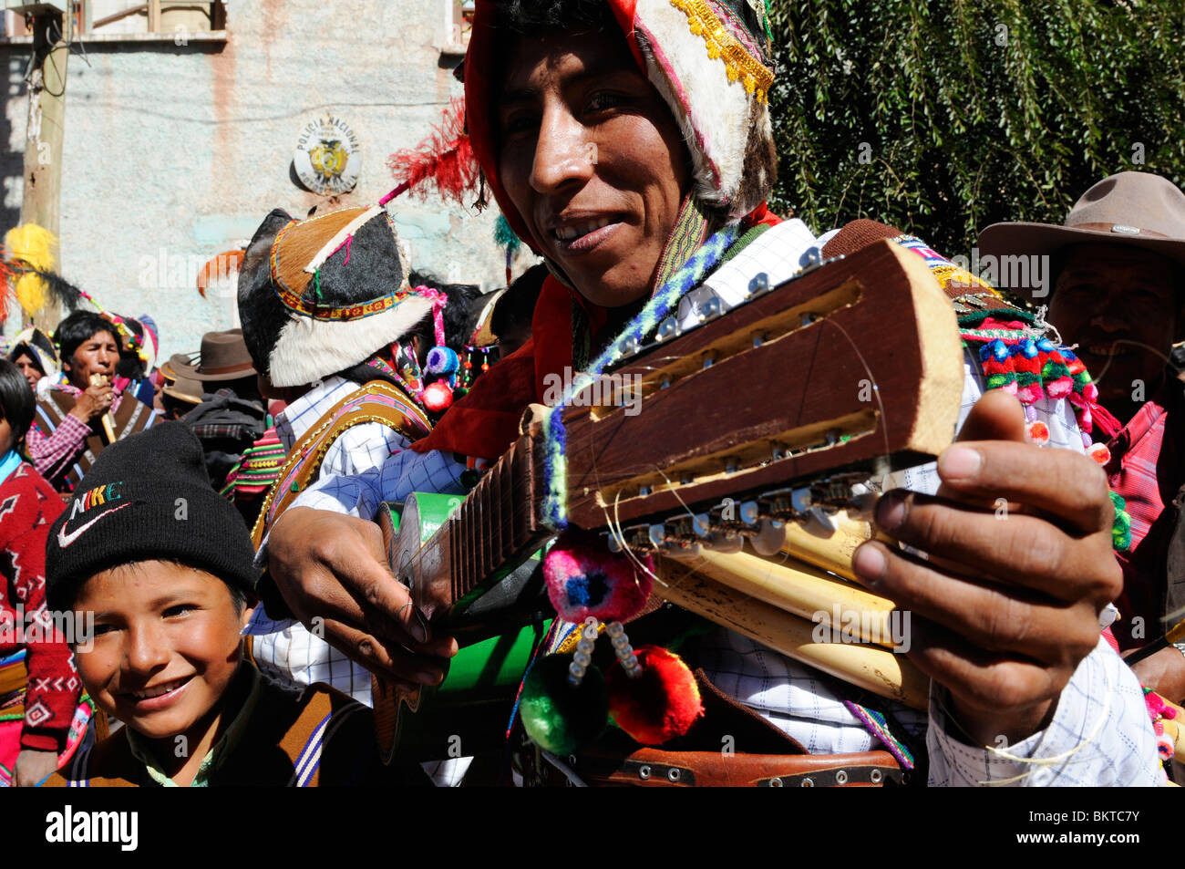 Tinku festival of the Quechua Indians in the town of Macha in the ...