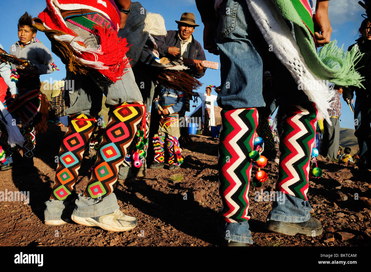 Tinku festival of the Quechua Indians in the town of Macha in the ...
