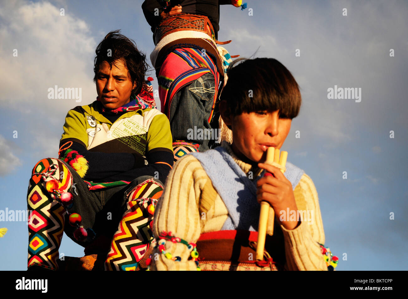Tinku festival of the Quechua Indians in the town of Macha in the ...