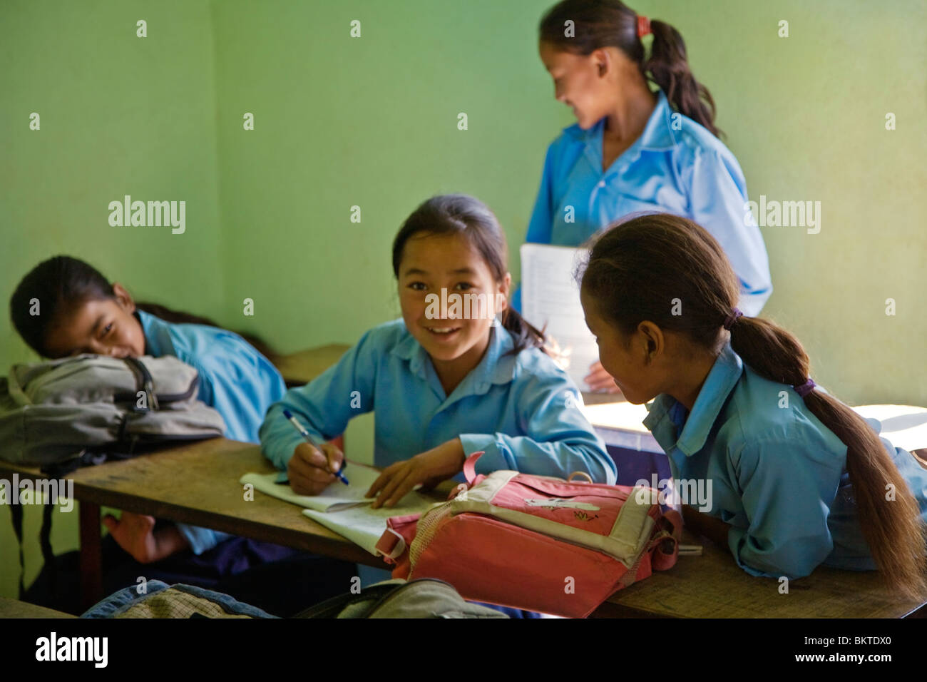 Nepal school uniform hi-res stock photography and images - Alamy