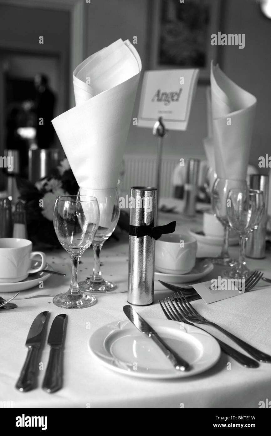 Place setting Black and White Stock Photos & Images - Alamy