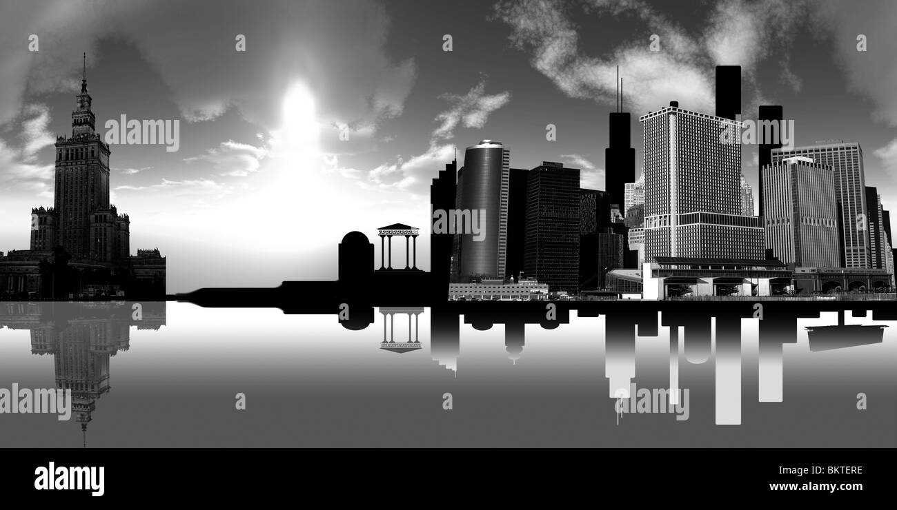 Black city hi-res stock photography and images - Alamy