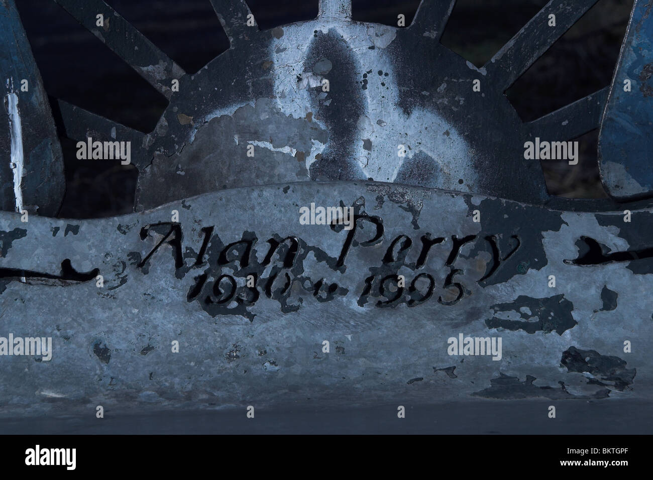 Inscription on seat in remembrance of alan parry. Fens Pools Nature ...