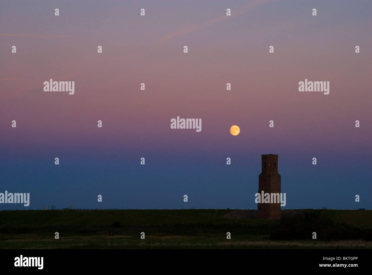 plompetoren en volle maan; plompetoren and full moon Stock Photo - Alamy