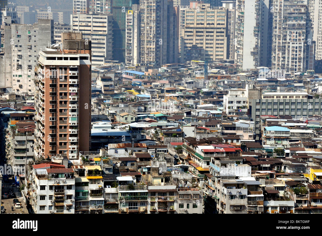 aerial view over Macau city, Macau Stock Photo - Alamy
