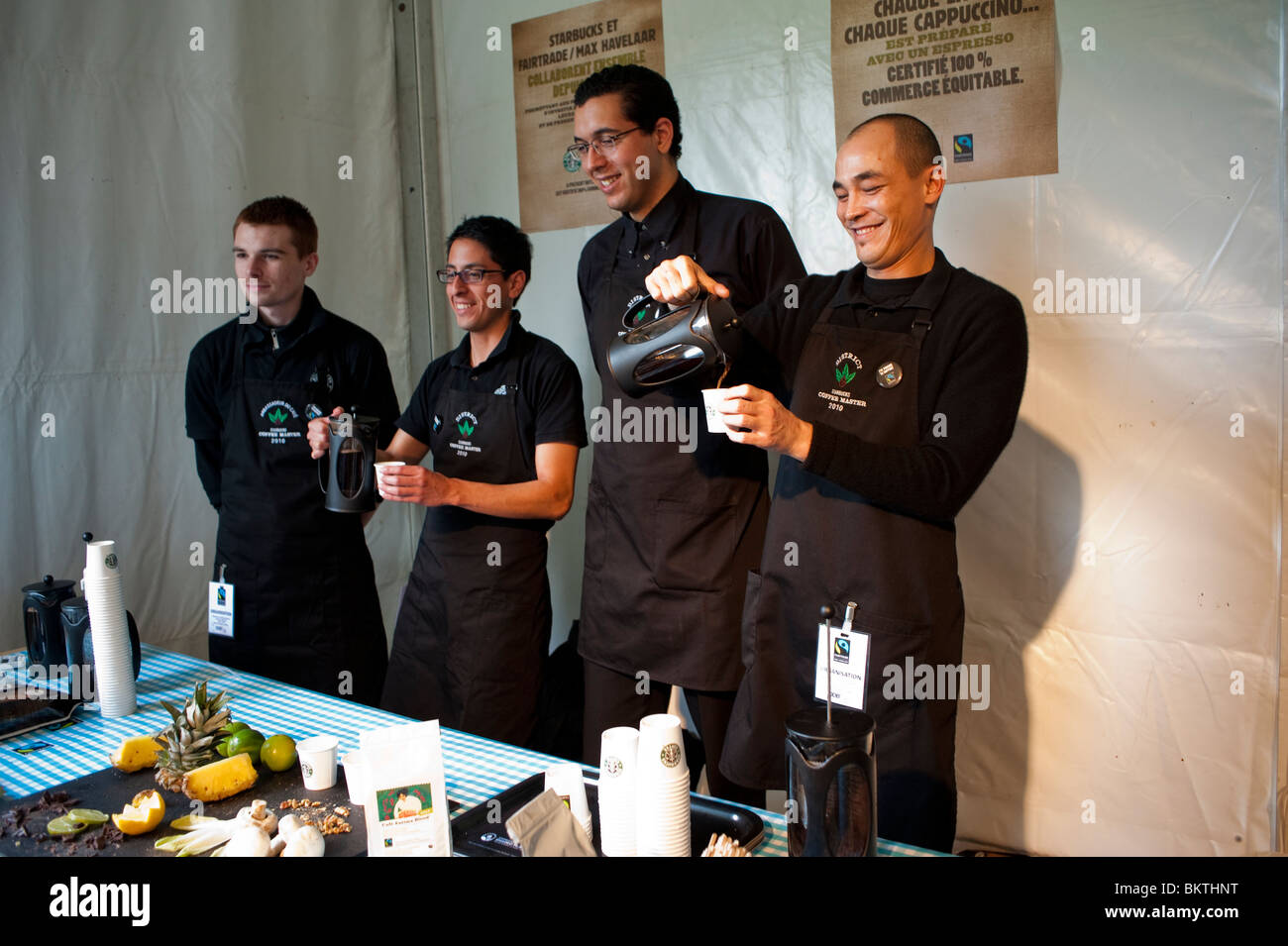 Group Portrait of Workers in "World Fair Trade Day", Equitable Commerce ...