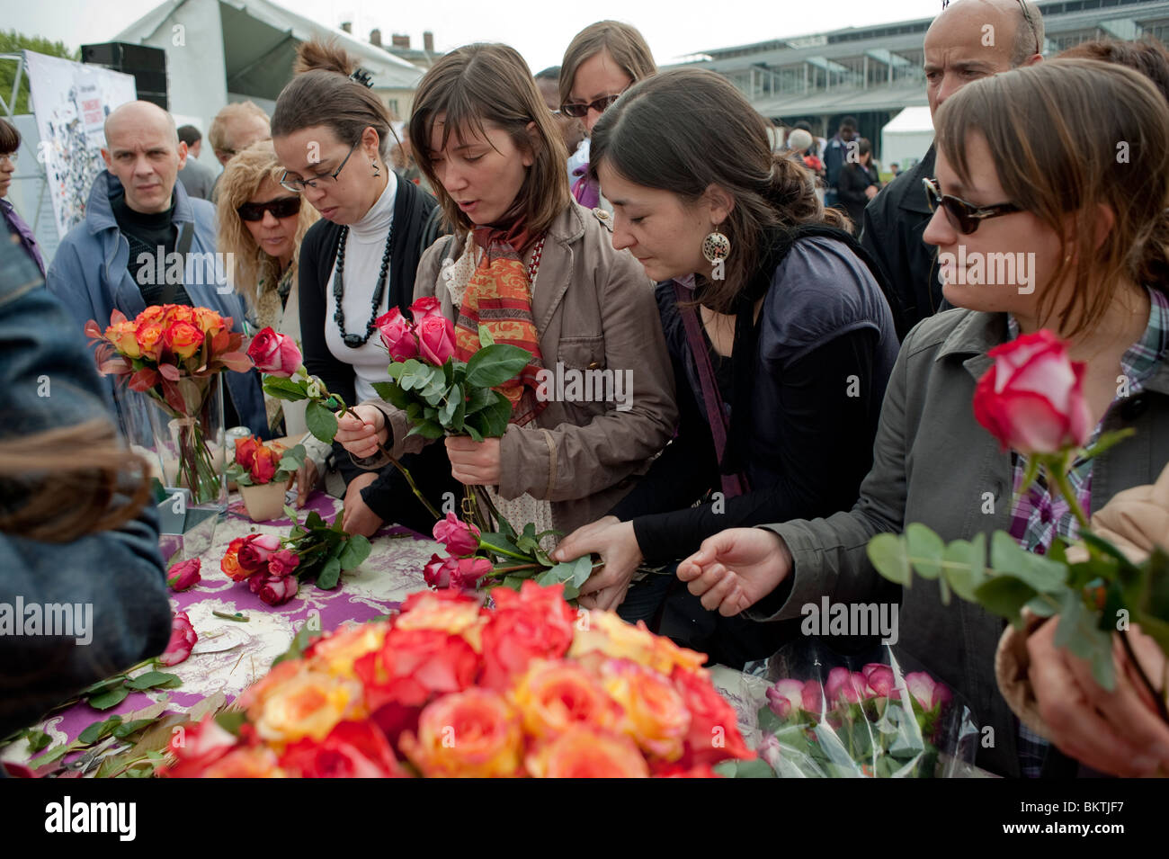 Large Group People, Women, at Celebration of World "Fair Trade" Day ...