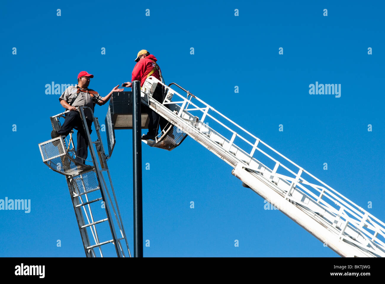 Light pole ladder hi-res stock photography and images - Alamy