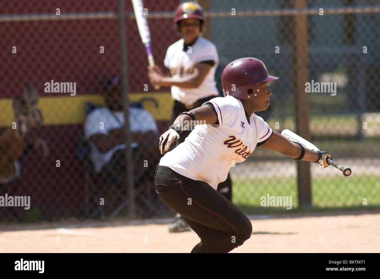 Softball player hitting hi-res stock photography and images - Alamy