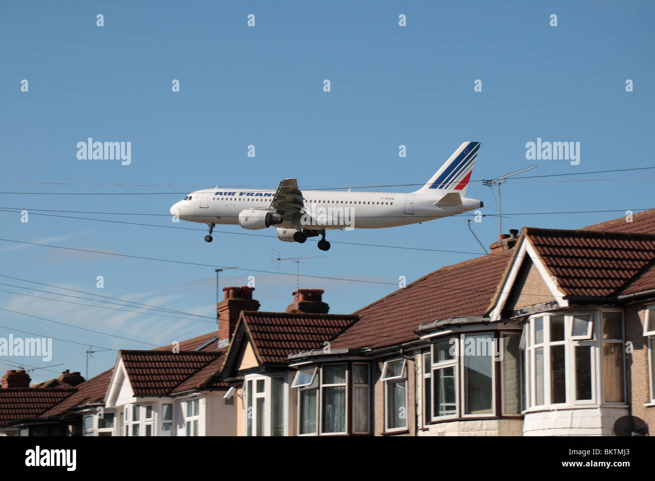 An Air France Airbus - MSN 5 landing at Heathrow Airport, London, UK ...