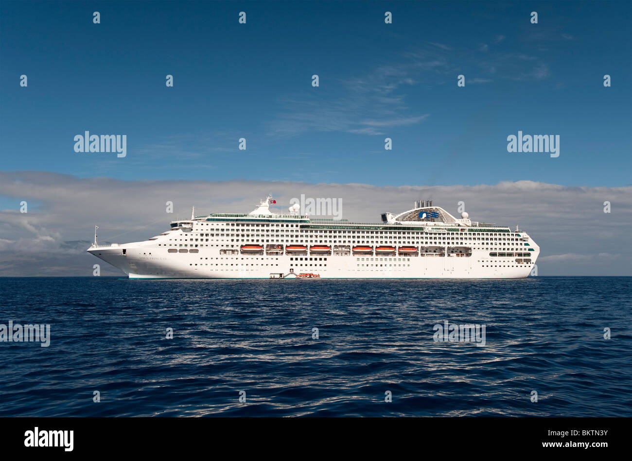 The Luxury Cruise Ship Dawn Princess at Anchor off Lahaina, Maui ...