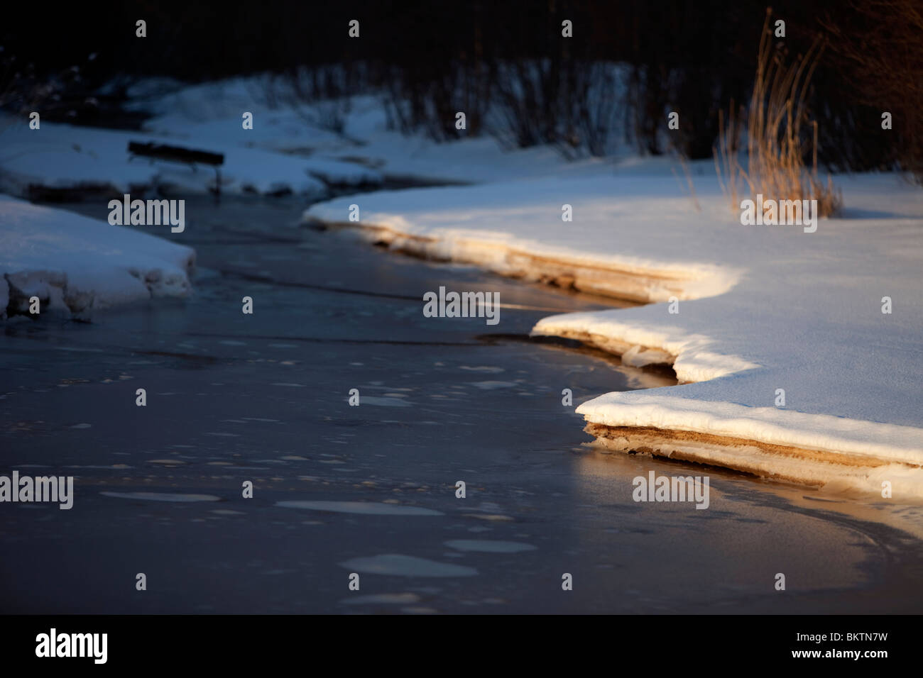Small partly frozen creek hi-res stock photography and images - Alamy